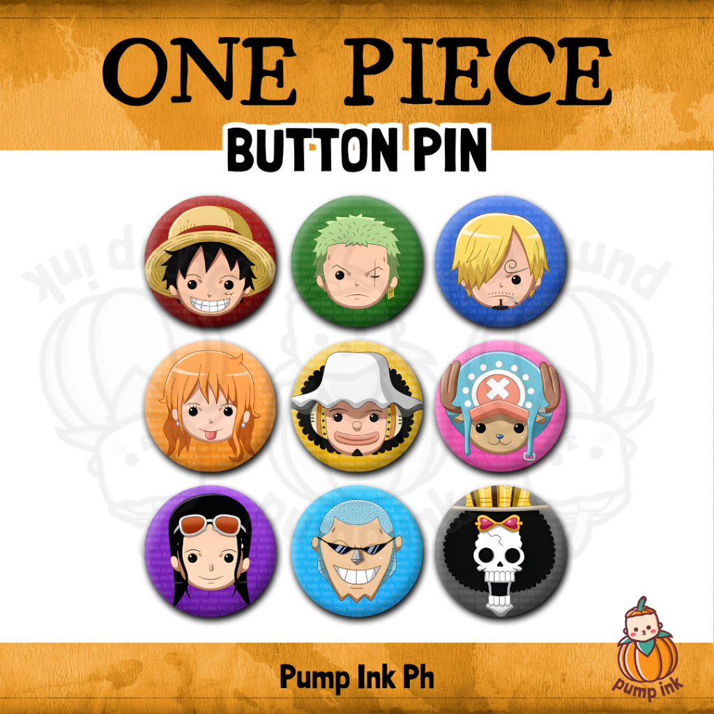 ONE PIECE Button Pin Badge | Anime Portraits | Luffy Nami Chopper ...