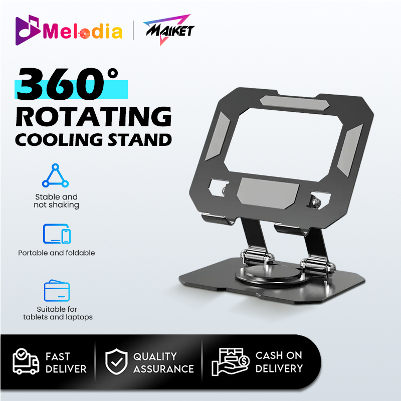 360° Rotating Laptop Stand | Adjustable Foldable Carbon Steel Holder ...