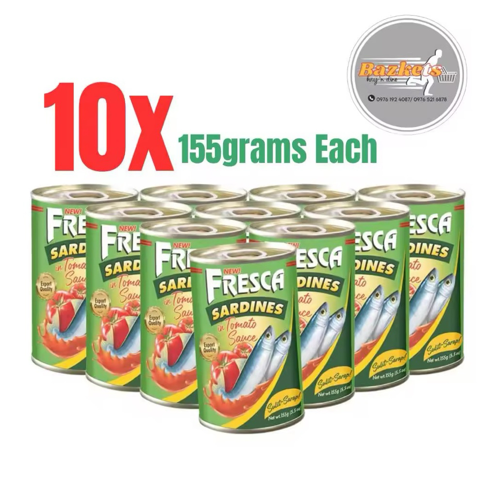 FRESCA SARDINES IN TOMATO SAUCE / 155g / 10X by Bazkets | Shopee ...