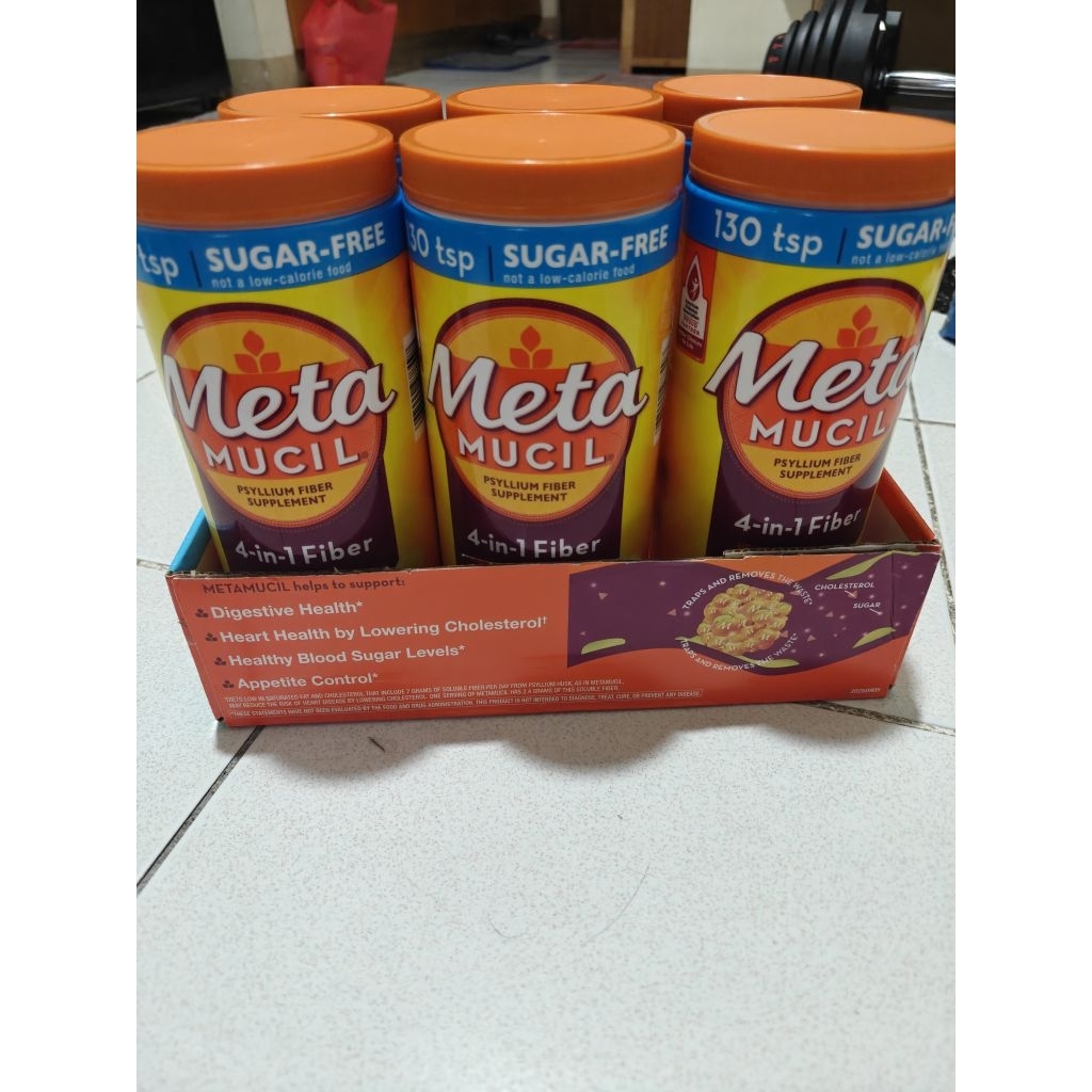Metamucil Fiber powder Sugar Free & Regular Psyllium husk heart ...