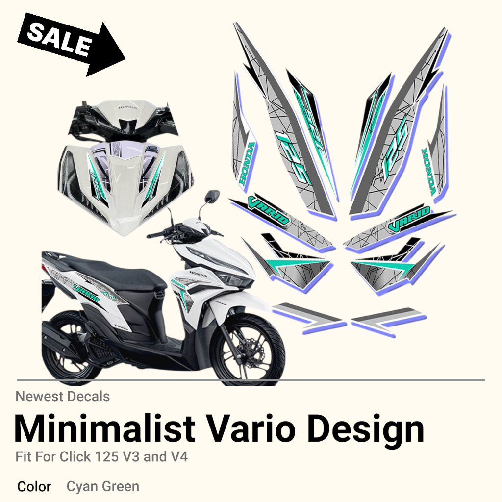 New Minimalist Vario Decals For Honda Click V3 and V4 Accessories for ...