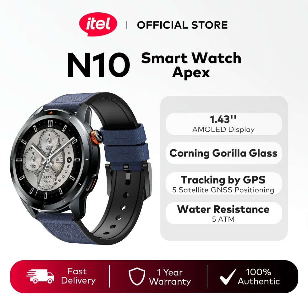 Live Exclusive - itel N10 Smart Watch Apex | 1.43" AMOLED Corning ...