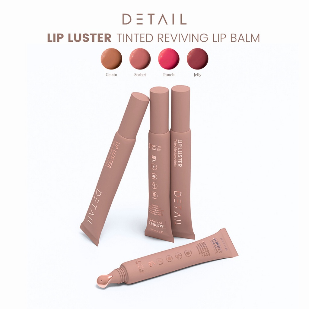 DETAIL Lip Luster (Tinted Reviving Balm, Nourishing Formula) | Shopee ...