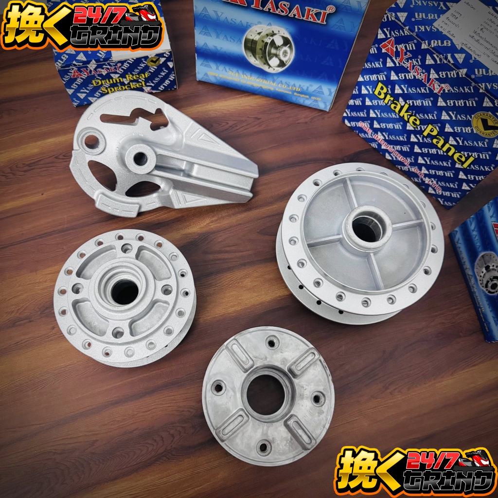 YASAKI LIGHTEN HUB SET THAILAND ORIGINAL (SILVER) HONDA XRM 110/125 ...
