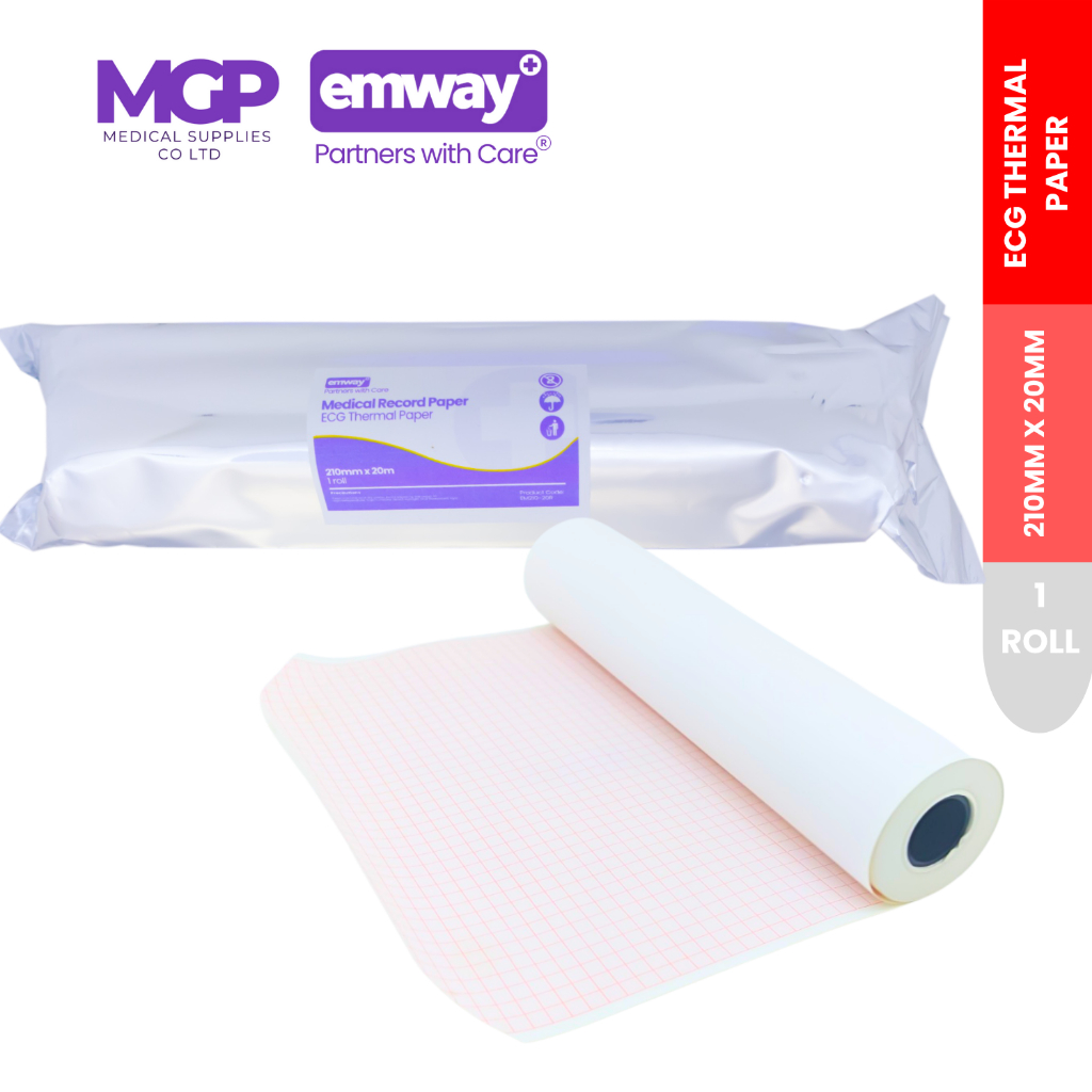 ECG Paper 210mm x 20m 30m / 215mm x 20m 30m Emway® Medical Chart Paper ...