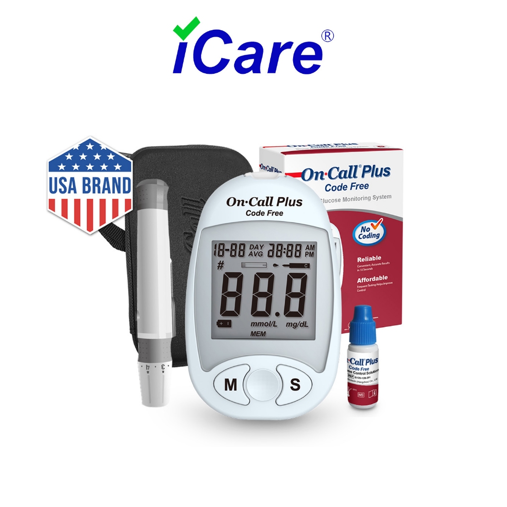 iCare OCP01 On Call Plus Code-Free Blood Glucose Monitoring Kit - Meter ...