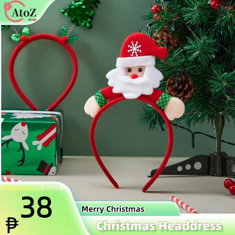 8 Styles Christmas Headbands: Reindeer Antler Hair Hoop for Photos ...