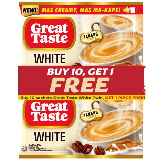Great Taste White 3in1 Twin Pack 50g 10+1 | Shopee Philippines