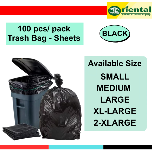 100pcs per Pack Trash Bag Garbage Bag Waste Bag Small Medium Large XL ...