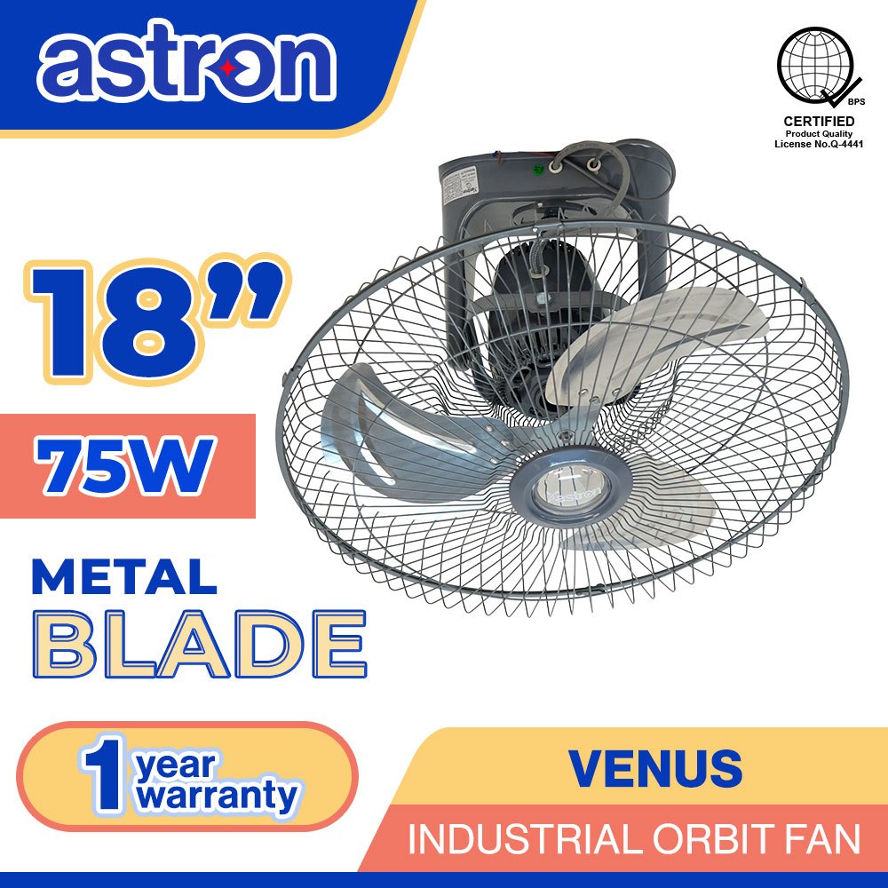 Astron VENUS 18" Electric Industrial Orbit Fan - Heavy Duty | Metal ...