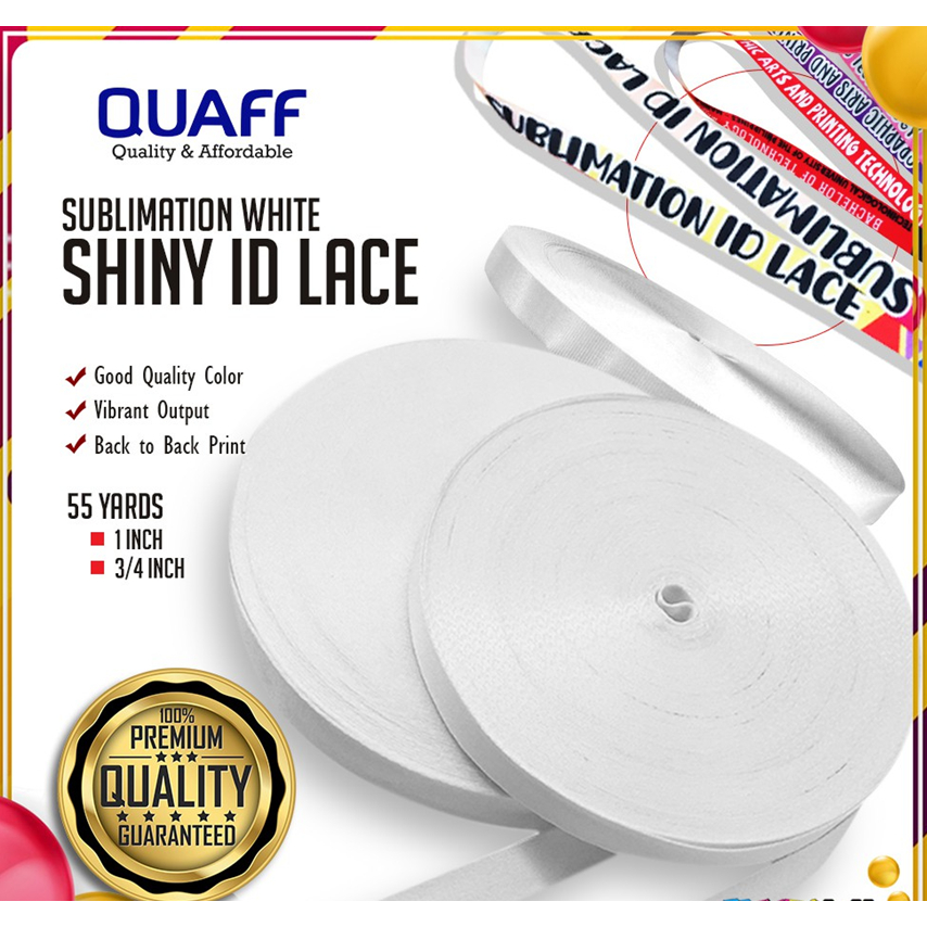 Sublimation Printable Shiny ID Lace White 55yards (1 Roll) | Shopee ...