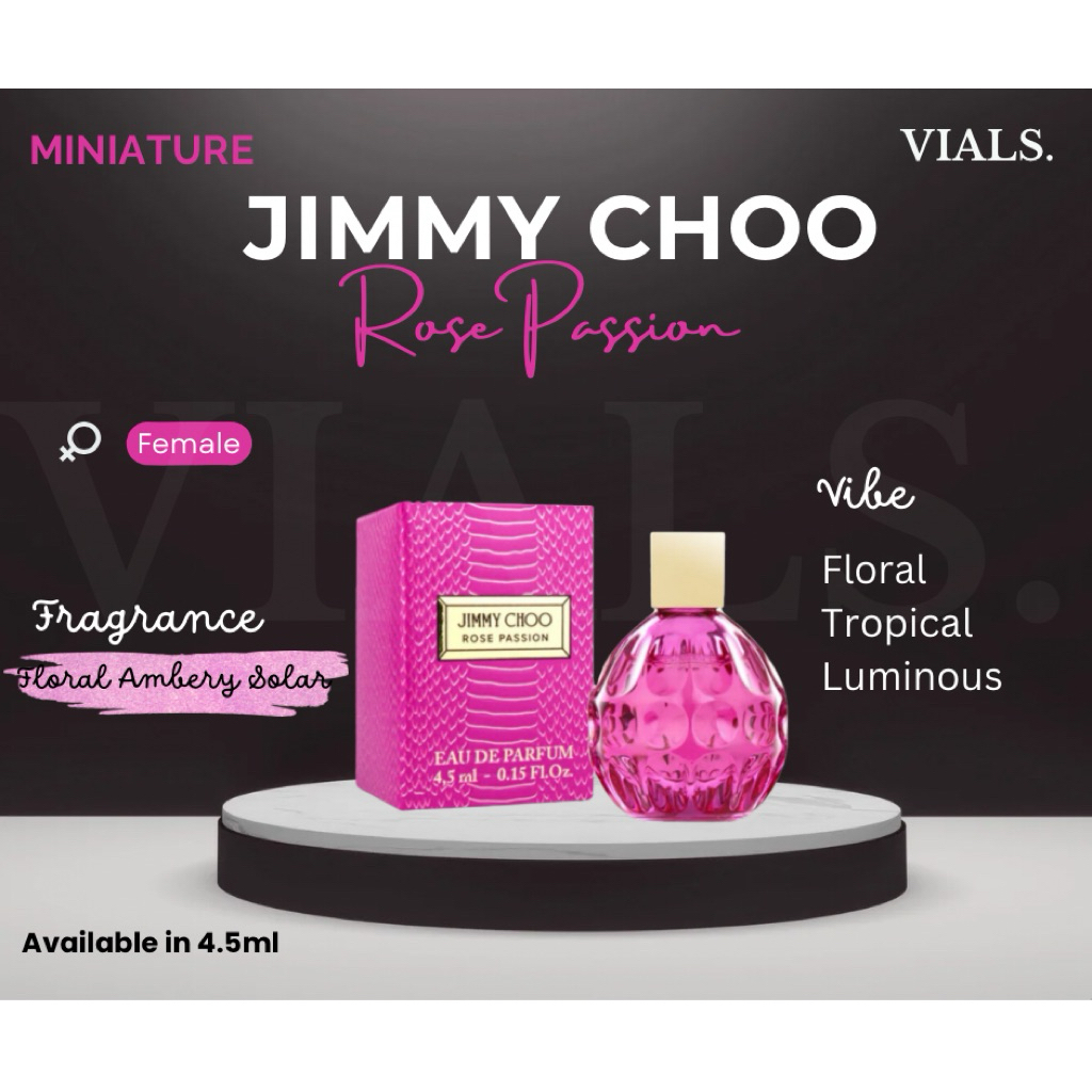 Authentic Jimmy Choo Rose Passion Mini Perfume 4.5ml | Shopee Philippines