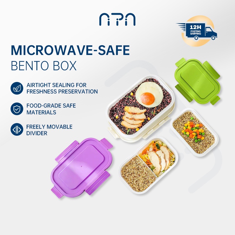 Nipiin Removable Compartment Lunch Box Microwave Safe Refrigerator ...