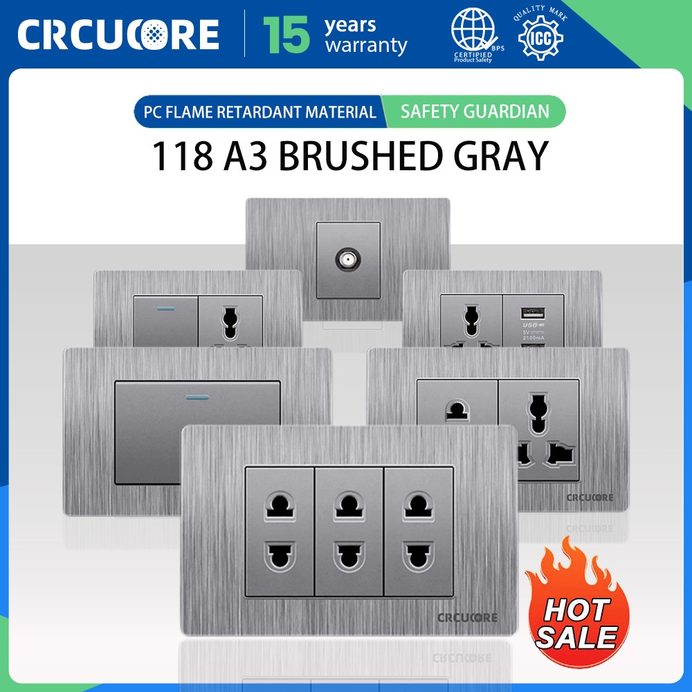 CIRCUCORE Wall Switch Outlet Wide Series Home Light Switch 1/2/3 Gang ...