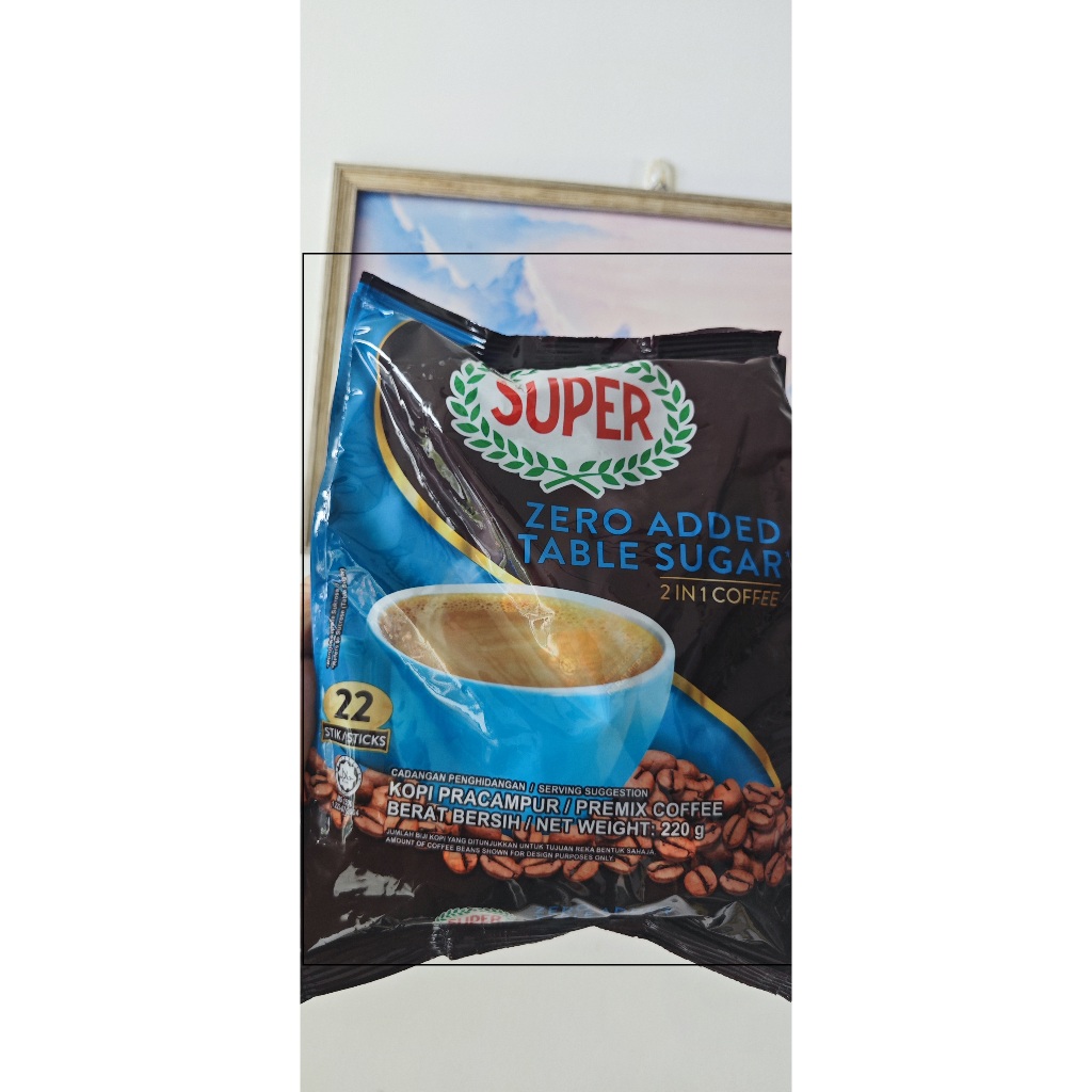 SUPER COFFEE ZERO SUGAR 2IN1 22s | Shopee Philippines