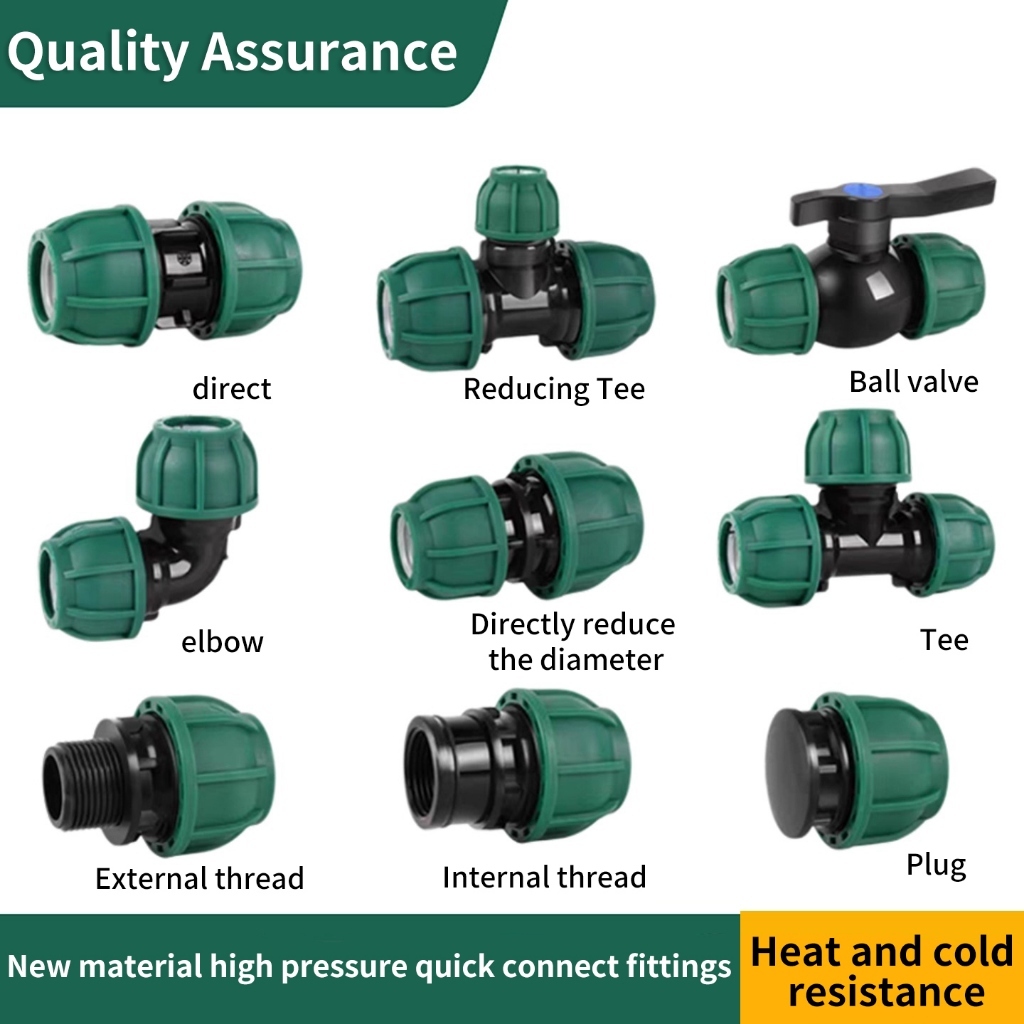 PER PCS PE Compression Fittings for pe and pvc pipes 1" 1.2" 1.5" elbow ...