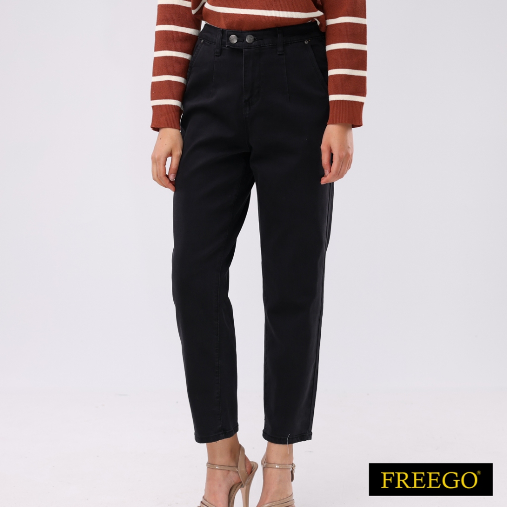 Freego Ladies Denim Lp Mom Jeans High Waist ASB45-0007 | Shopee Philippines