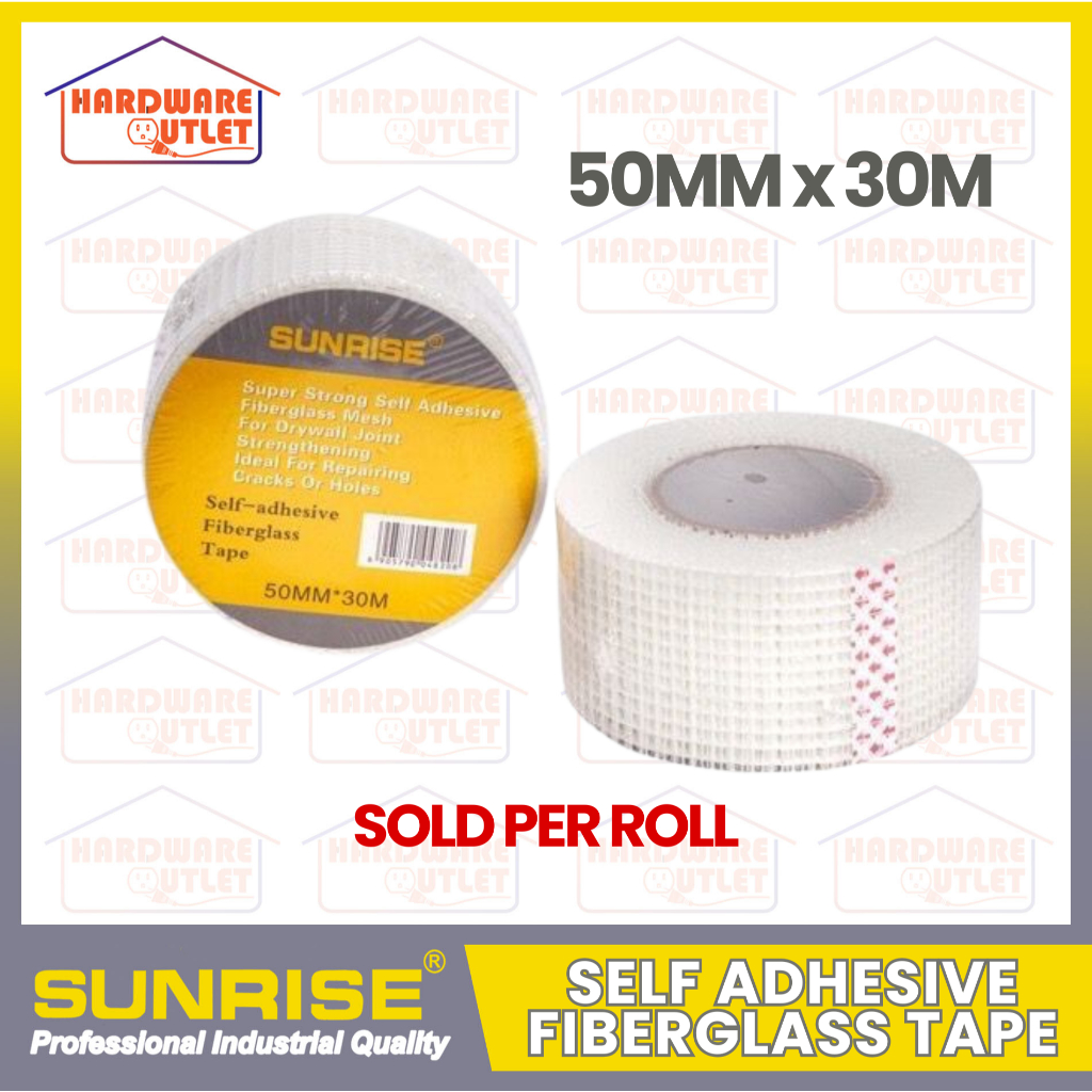 Sunrise Self-Adhesive Fiberglass Tape Mesh Tape Gasa Tape 50 MM x 30 M ...