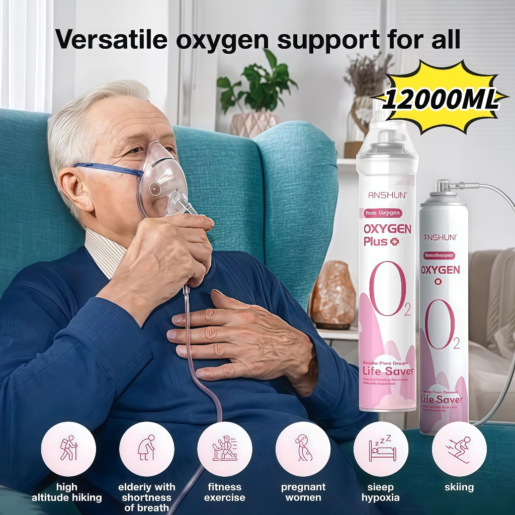 【Life Saver 12000ML Pure Oxygen】12000ML Portable Medical Oxygen Tank ...