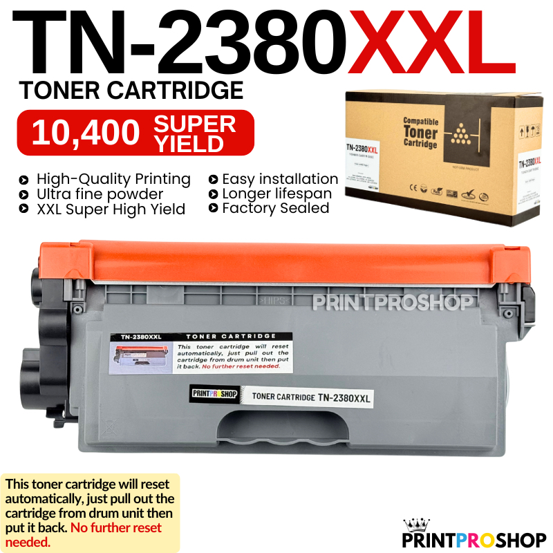 TN2380 XXL Tn2380 10,400 Copies Super Yield Toner Cartridge Compatible ...