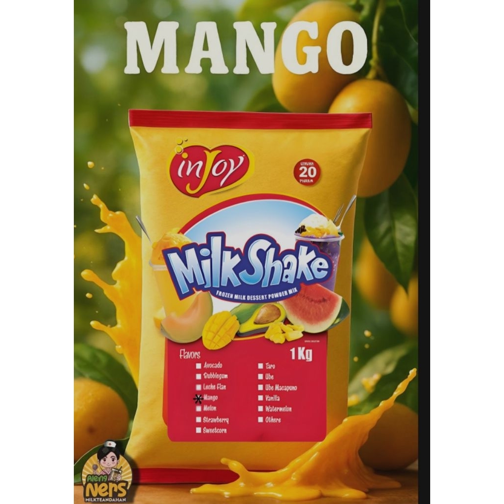 Injoy Mango Milk Shake Instant Powder Milk Drink 1kg | Shopee Philippines