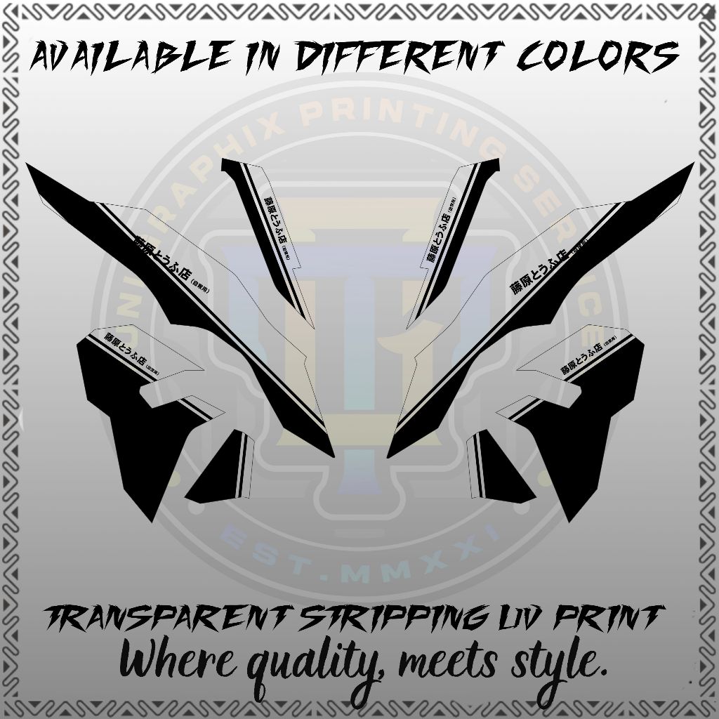 PREMIUM UV PRINT TRANSPARENT - CLICK V3/V4 INITIAL D JAPAN DESIGN ...