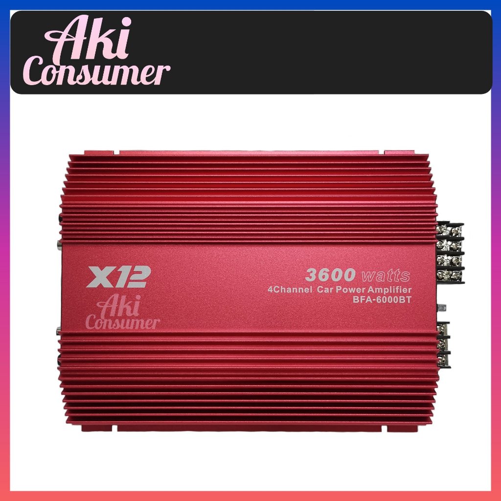 X12 BFA-6000BT 4-Channel Car Audio Power Amplifier 3600watts | Shopee ...