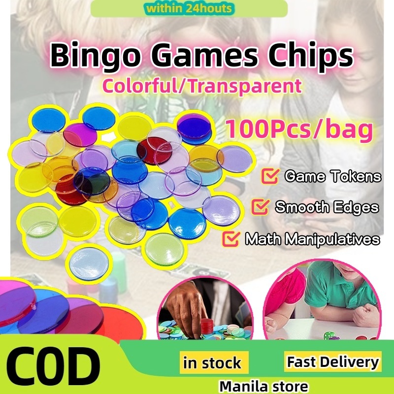 Colored Game Chips, Bingo Counters, Bingo Markers, Play Tokens Colored ...