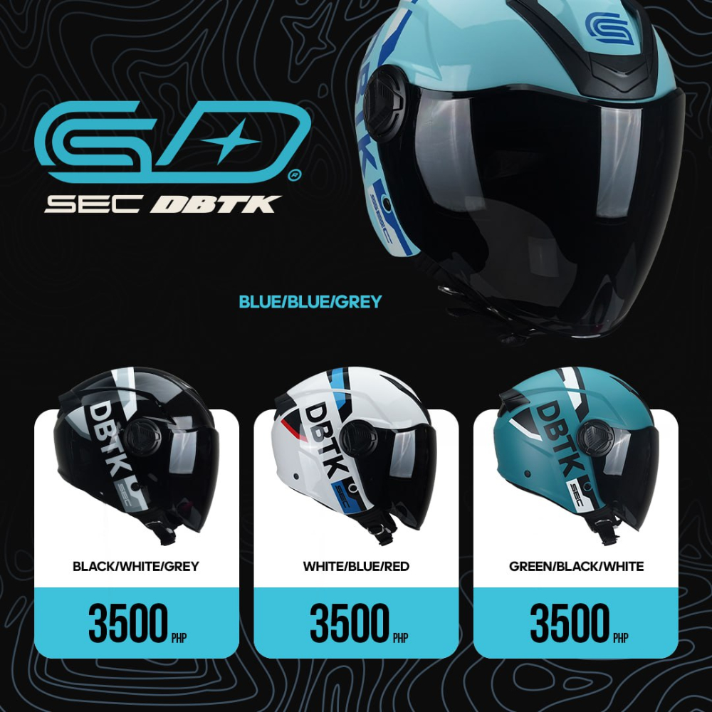 SEC x DBTK Grid Half Face Helmet Gloss/Matte (S-XL) | Shopee Philippines