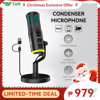 TNW K18 USB Condenser Microphone RGB Gaming Mic Noise Canceling For ...