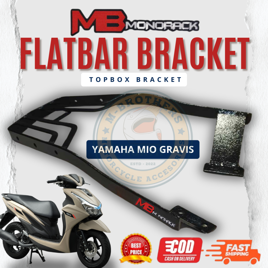 Yamaha Mio Gravis Flat Bar MB Monorack Topbox Bracket for Motorcyle ...