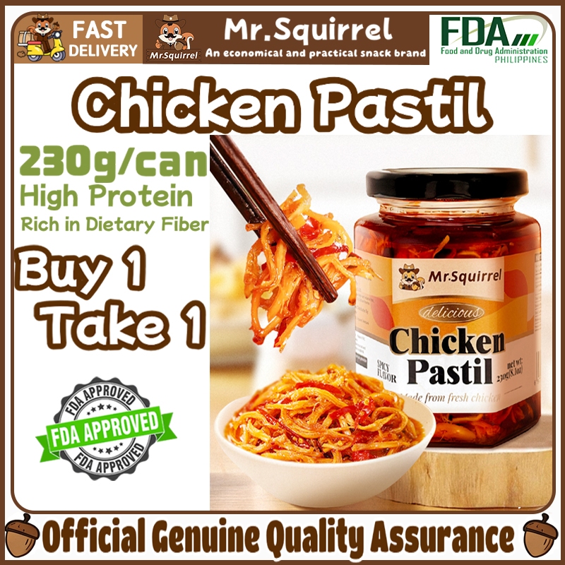 Mr.Squirrel 230g Spicy Chicken Pastil Halal Foods Pastil Ready-To-Eat ...