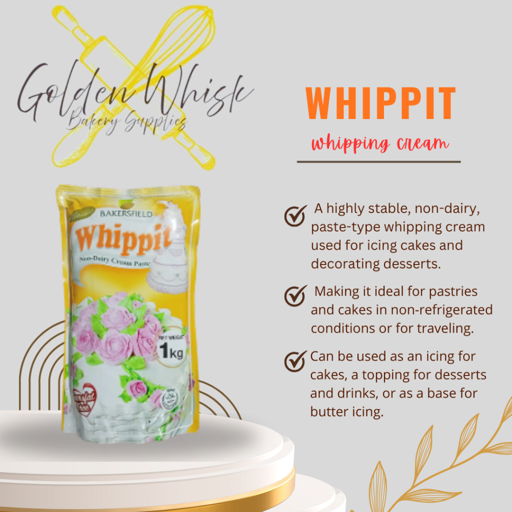 BAKERSFIELD WHIPPIT WHIPPING CREAM 1KG | Shopee Philippines