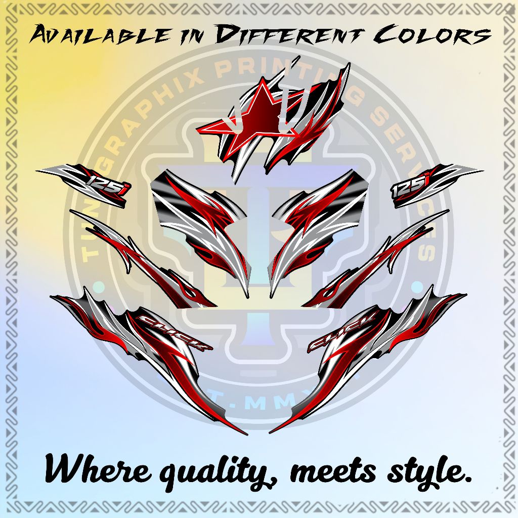 HONDA CLICK 125 V3 FIRE TRIBAL NTN DECAL STICKER | Shopee Philippines