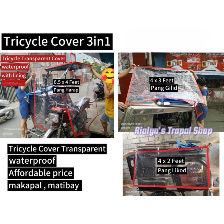 TRANSPARENT TRAPAL CLEAR GAUGE #16 PANG TRICYCLE COVER WATERPROOF ...