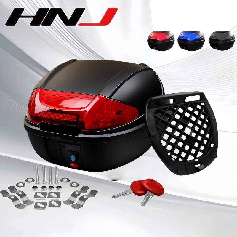 HNJ Hard Plastic Top Box 30 Liters Small Box For Motorcycle With Base ...