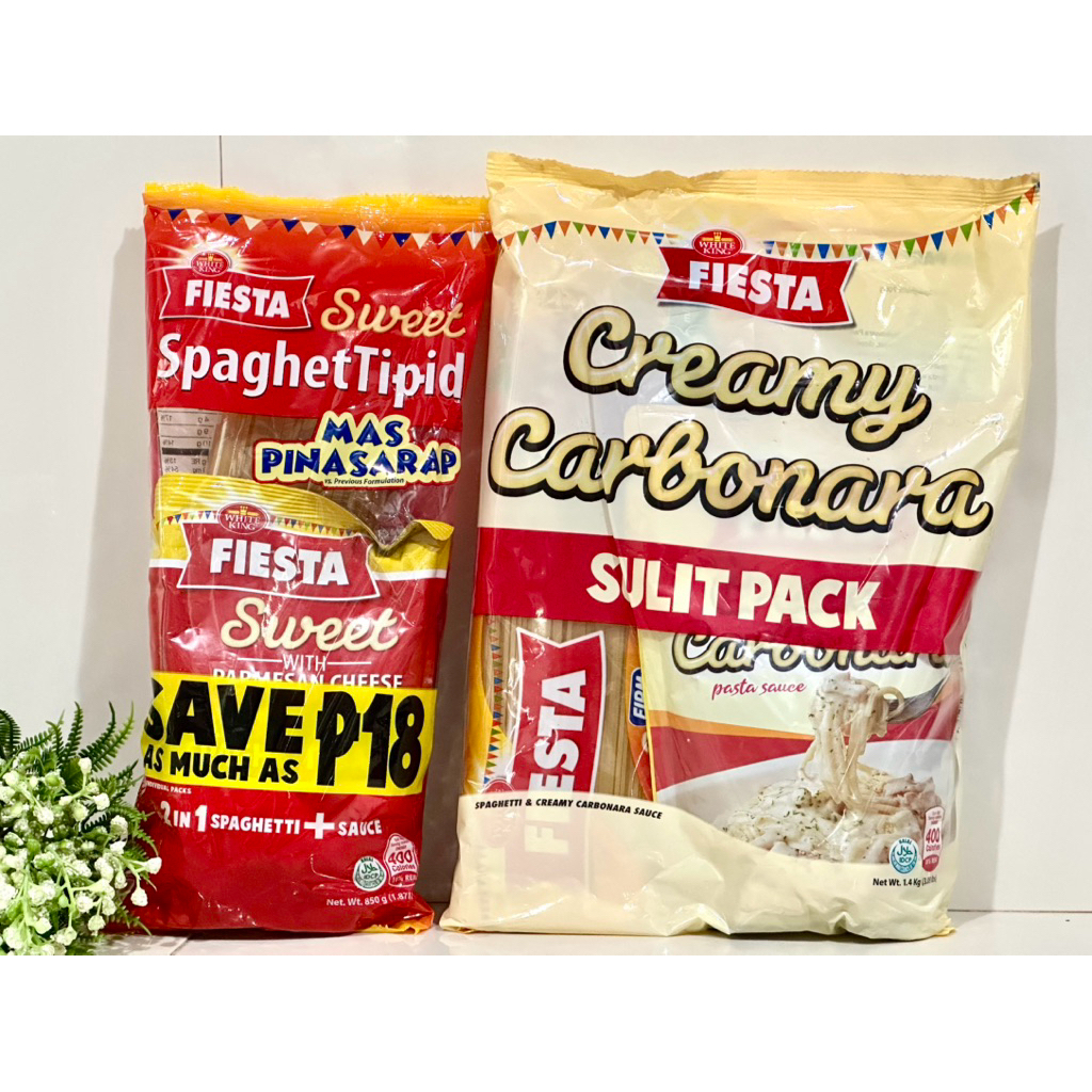 FIESTA SULIT PACK SPAHAHETTI / CREAMY CARBONARA | Shopee Philippines
