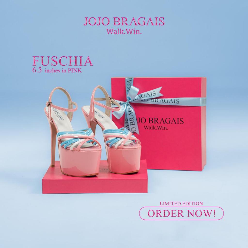 Jojo Bragais Fuschia Pink Glossy 6.5-Inch High Heels | Pageant Heels ...