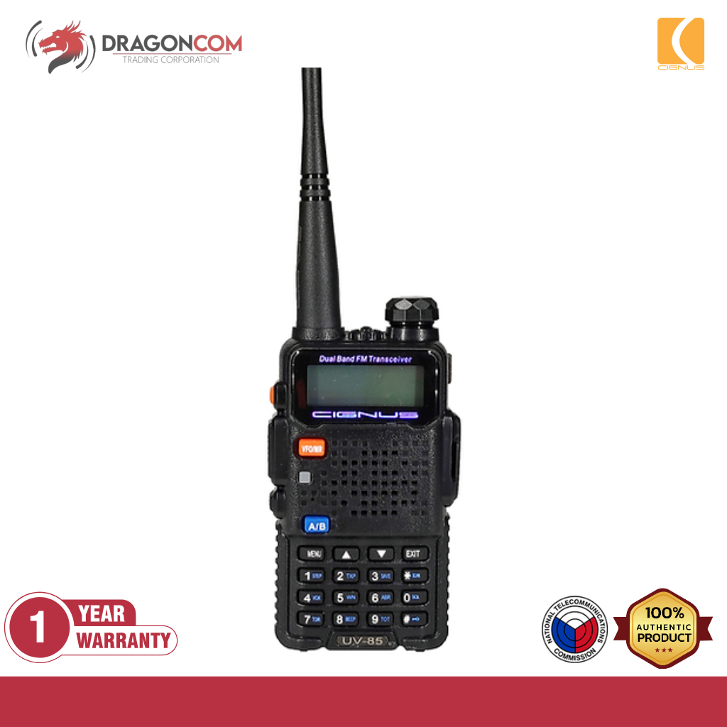 Cignus UV-85 Dual Band 5 Watts Radio UV85 with FREE Jacket Cover ...