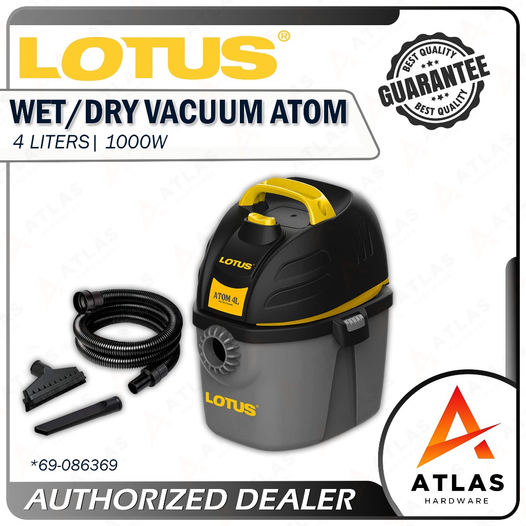Lotus Atom Wet/Dry Vacuum Cleaner 4 Liters 69-086369 | Shopee Philippines