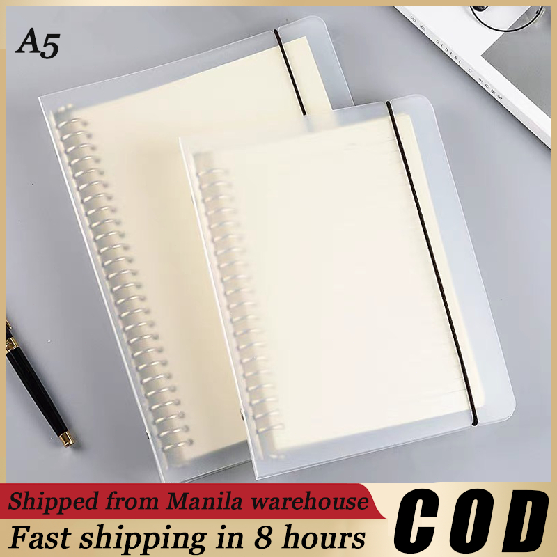 Binder Notebook Refillable A5 Notebook Replaceable Metal Ring Notebook ...