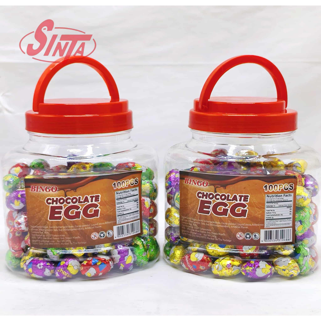 Sinta Chocolate Egg Jar 100pcs - Delicious Snack | Shopee Philippines