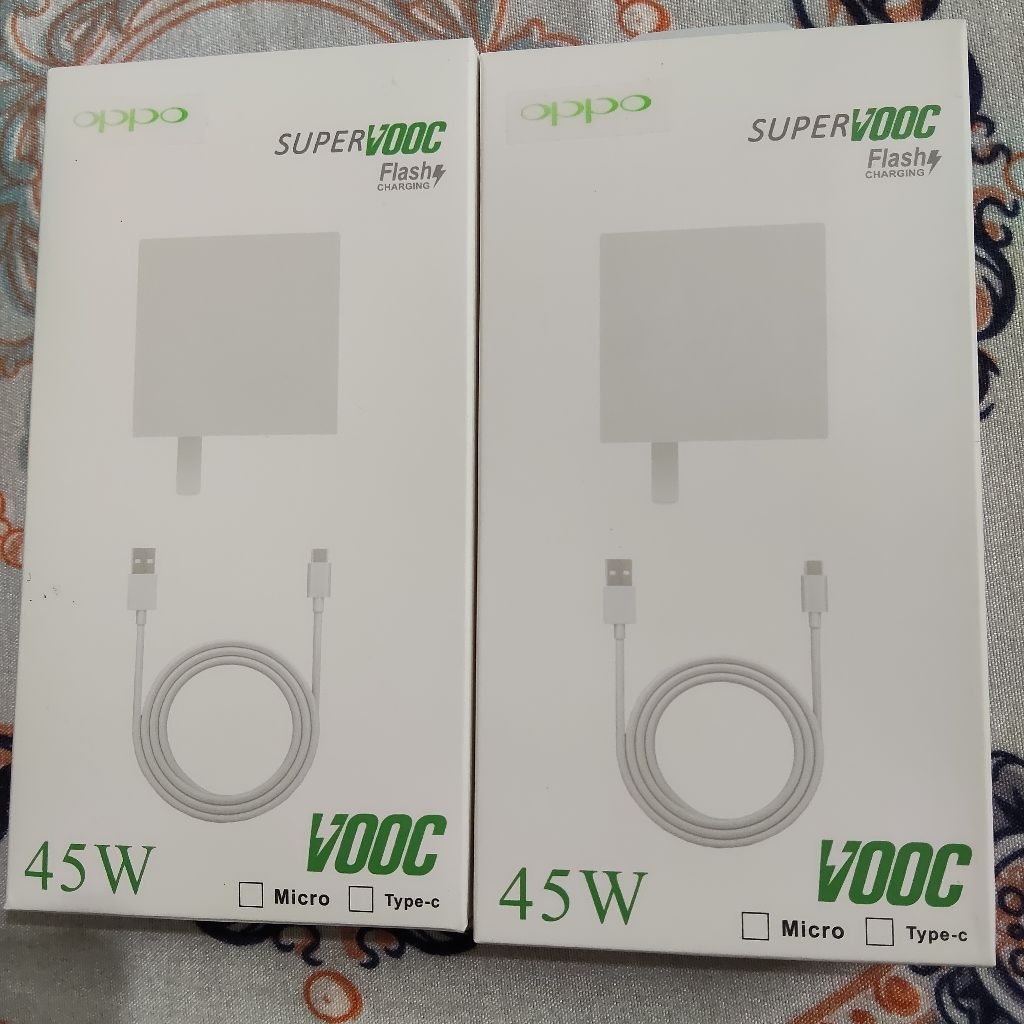 Oppo 45W VOOC/SuperVOOC flash charger. USB to type c cable+adapter fast ...