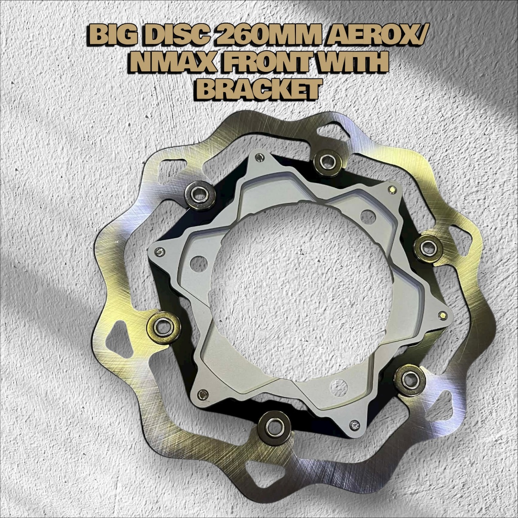 RIDEX(GALFER)BIG DISC 260MM WITH BRACKET FOR NMAX/AEROX FRONT | Shopee ...
