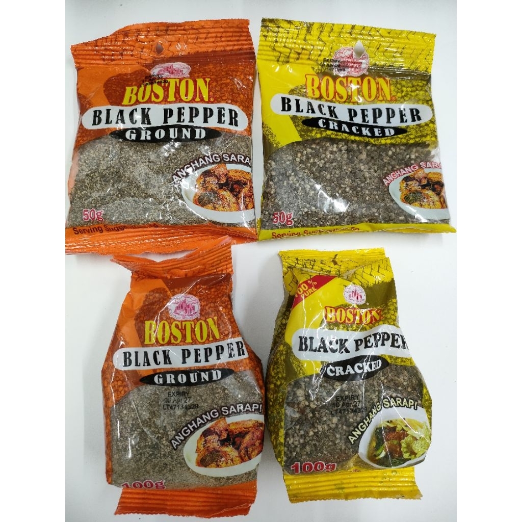 Boston Black Pepper Ground Cracked 50g 100g | Shopee Philippines