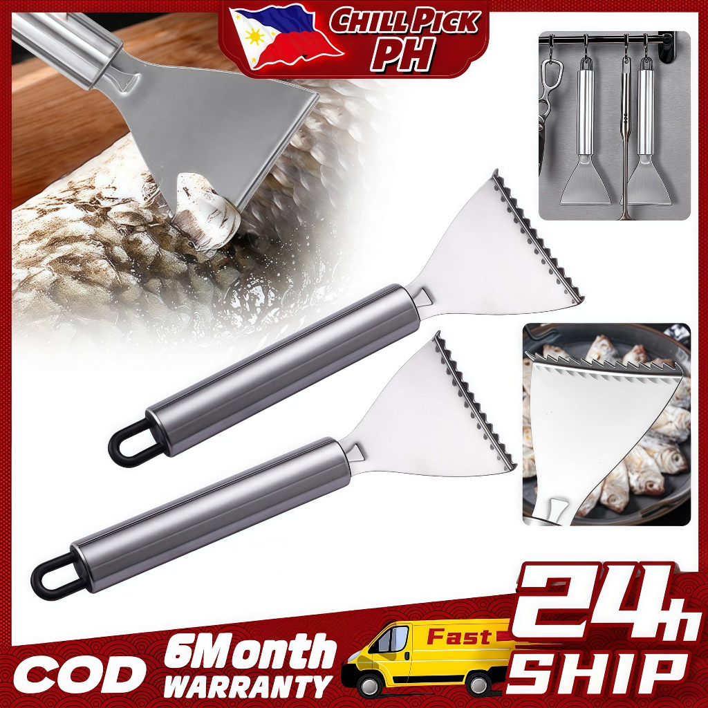 Sharp Stainless Steel Fish Scale Scraper Reusable Kitchen Manual ...