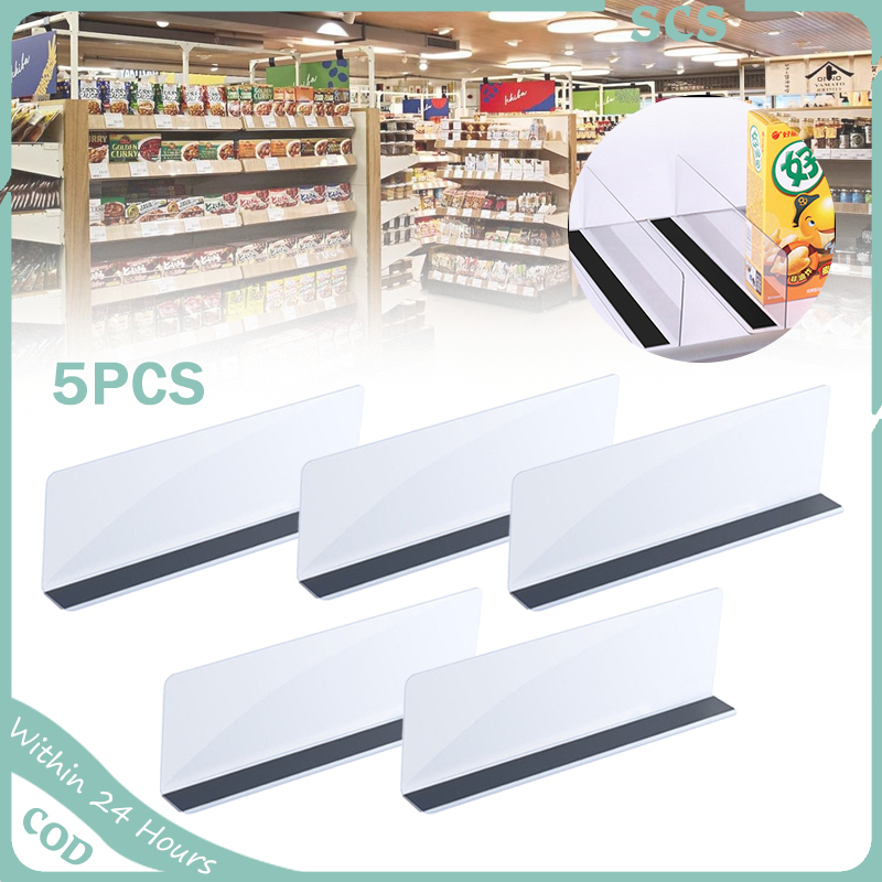 5pcs Plastic Shelf Dividers,28cm Cabinet Clapboard with Magnetic for ...