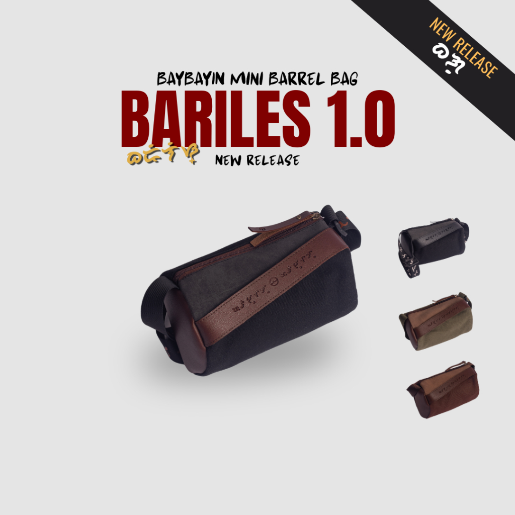 LEGAZY Bariles 1.0 Baybayin Mini Barrel Bag for Men and Women | Shopee ...