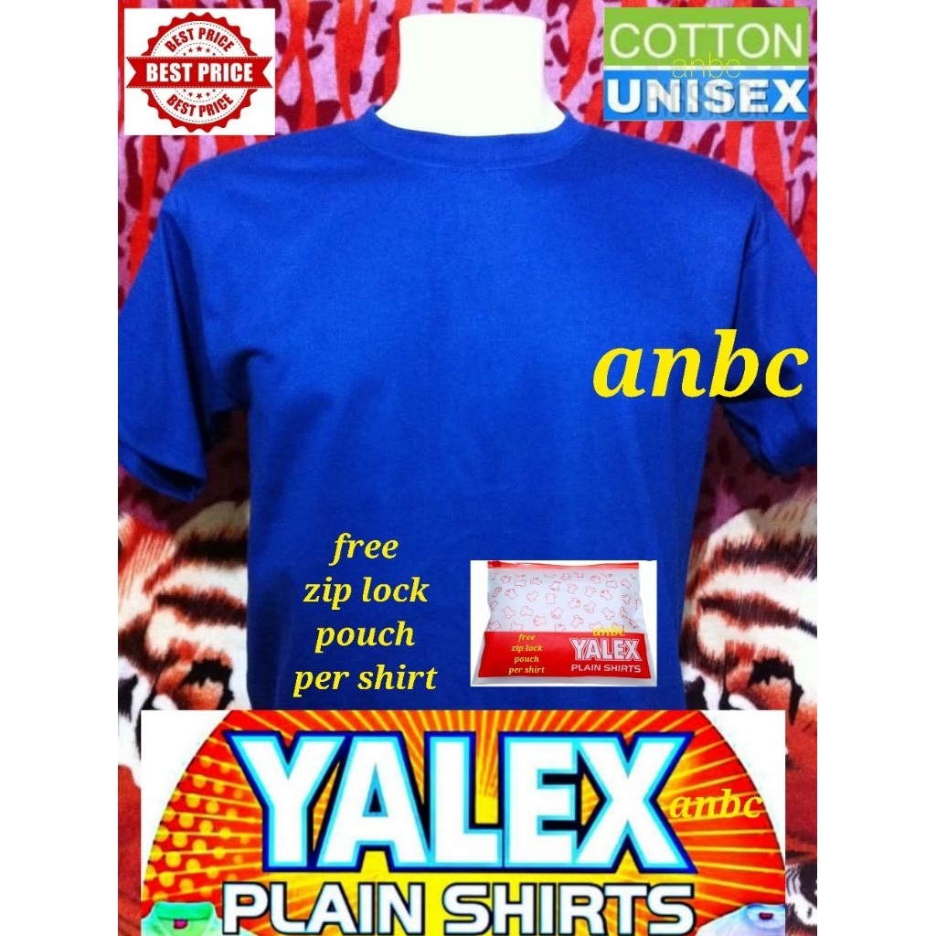 Yalex Plain Tshirt Royal Blue Roundneck kids to adulta | Shopee Philippines