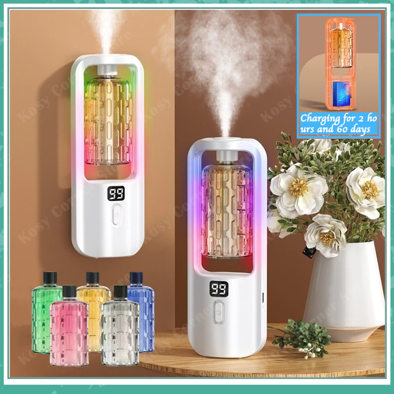 Rechargeable USB Aroma Diffuser with Color Lights | 5 Modes Auto Spray ...